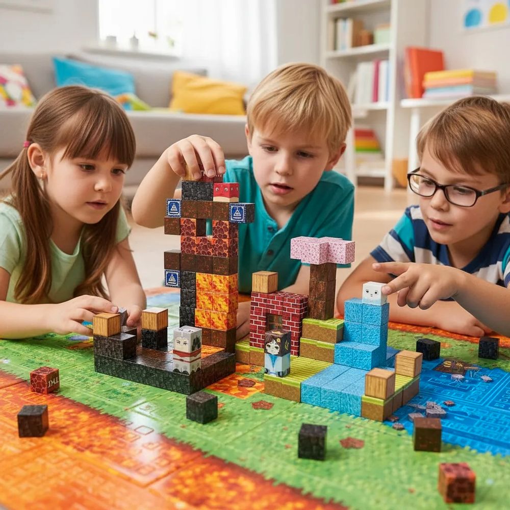 Juego Bloques Minecraft Magneticos 128 Piezas Para Armar
