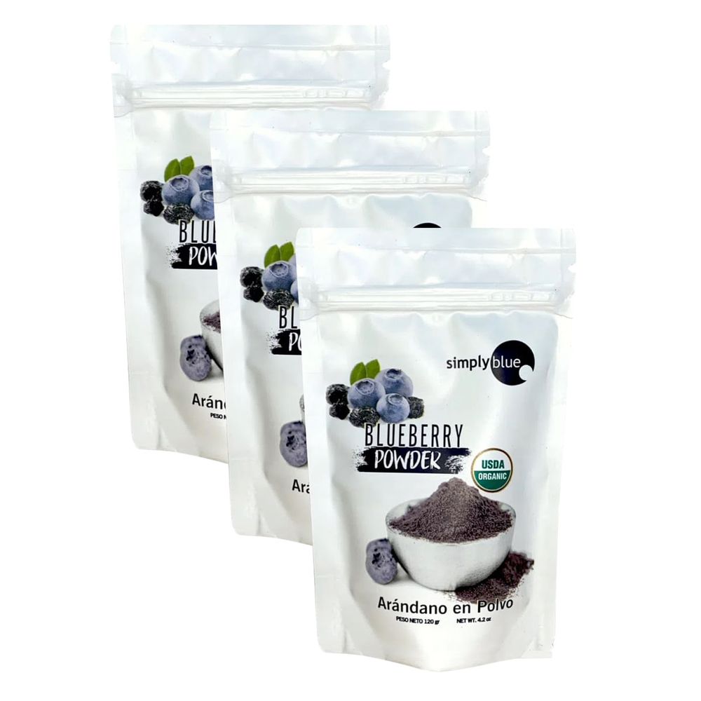 Simply Blue Arándano En Polvo Orgánico x 3 und