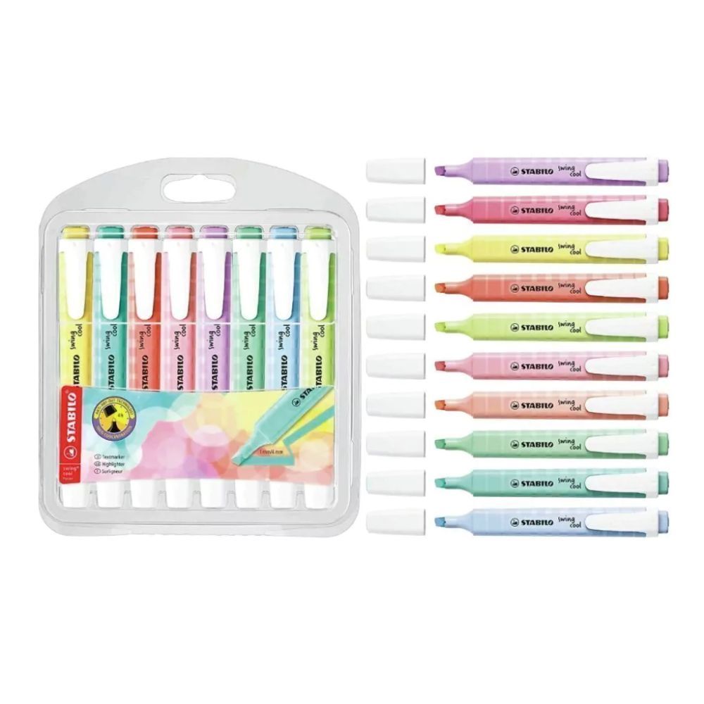 Resaltadores Stabilo Swing Cool Pastel x8
