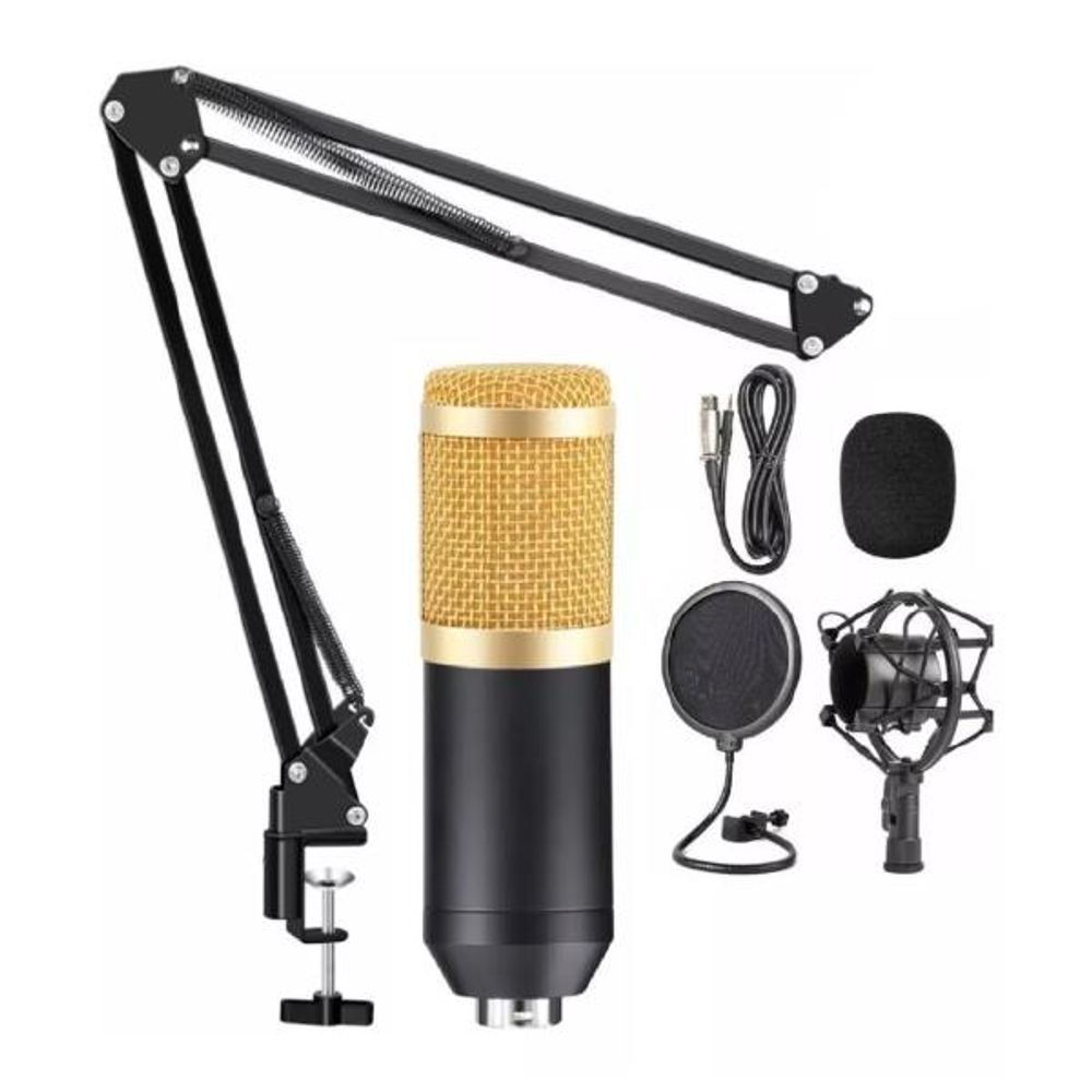 Micrófono Condensador Omnidireccional con Brazo Ajustable Antipop Waggs