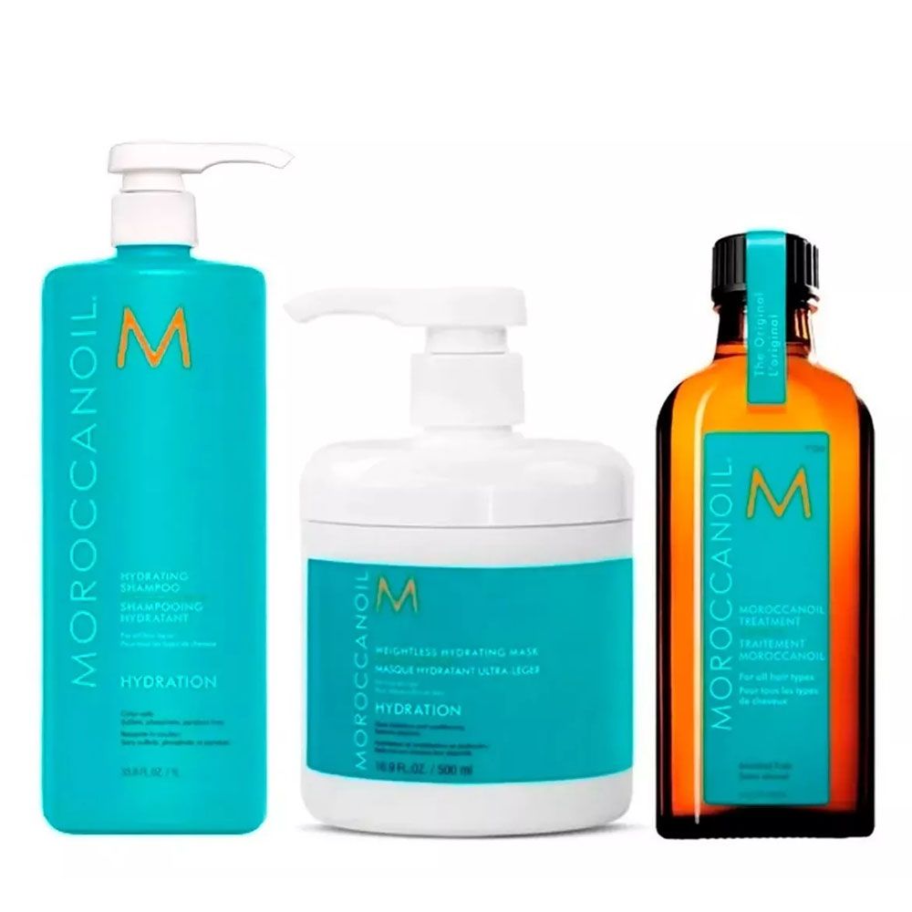 Moroccanoil Kit Hydration Ultraligera + Serum Aceite 200 Ml