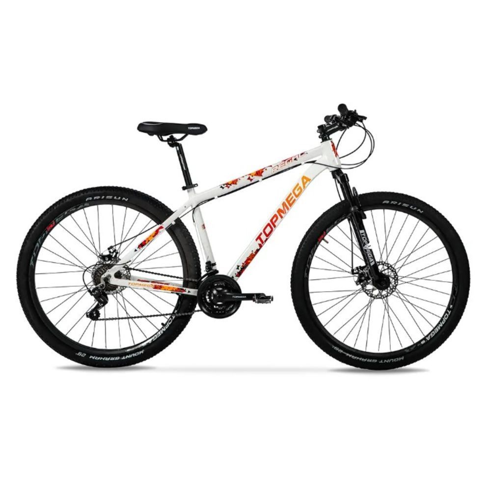 Bicicleta Topmega MTB Regal R29 21v Aluminio Shimano Blanco/Rojo ...