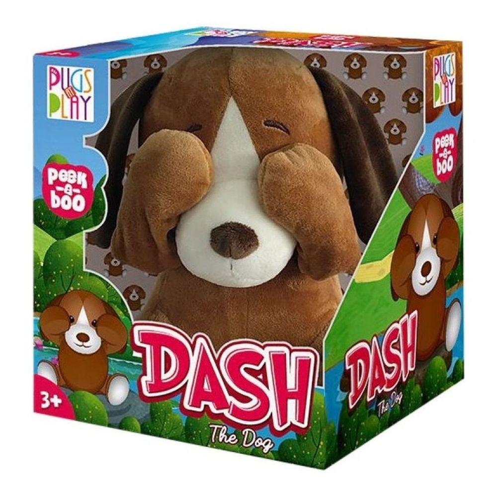 Peluche perro Pugs at play peek a boo dash