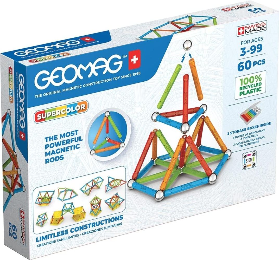 Geomag Juego Supercolor 60 Piezas