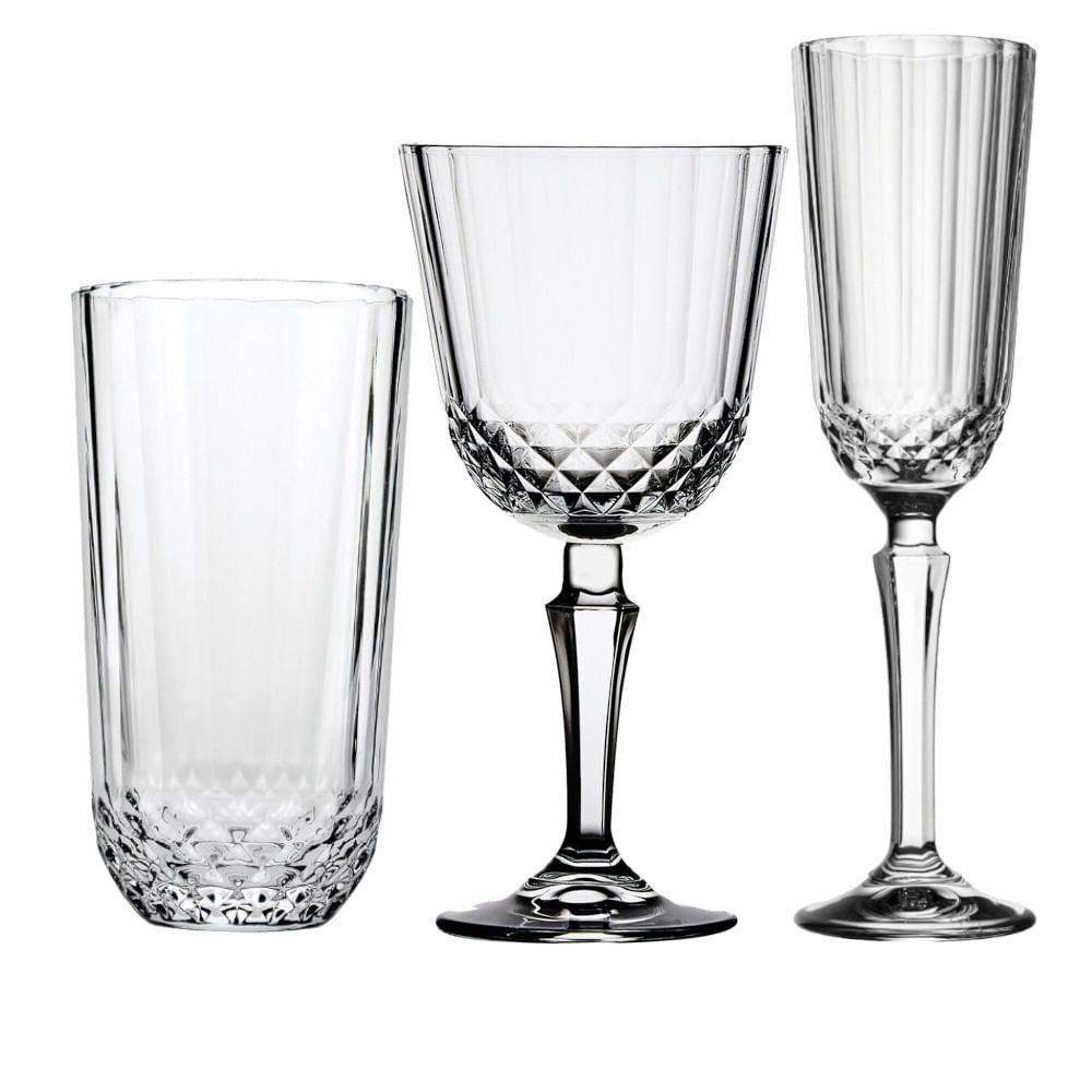 Set x 18 unid Vaso Copa Vidrio Vino Agua Champagne Diony Pasabahce