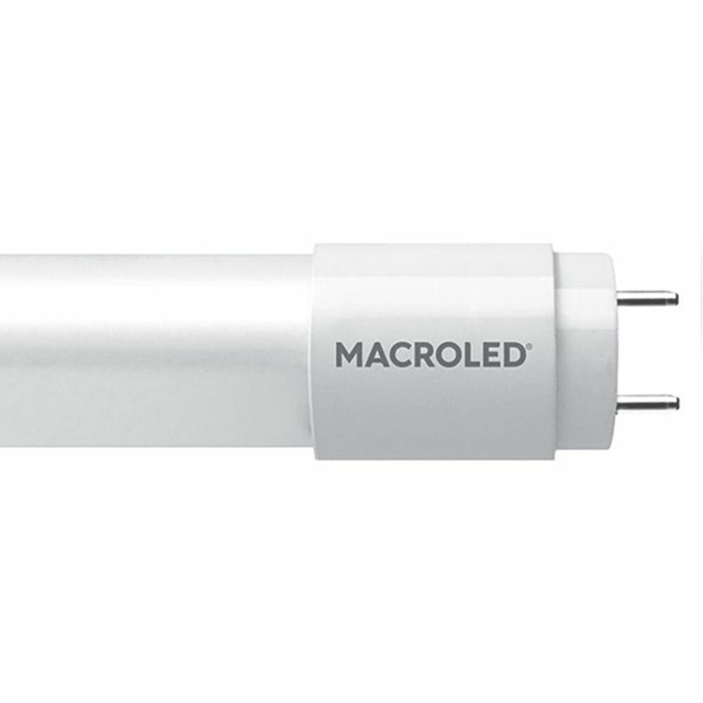 tubo led 9w t8 60 cm vidrio macroled neutro