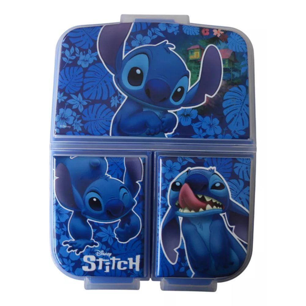 Tupper Hermético De Stitch Con Compartimentos 01stitch055