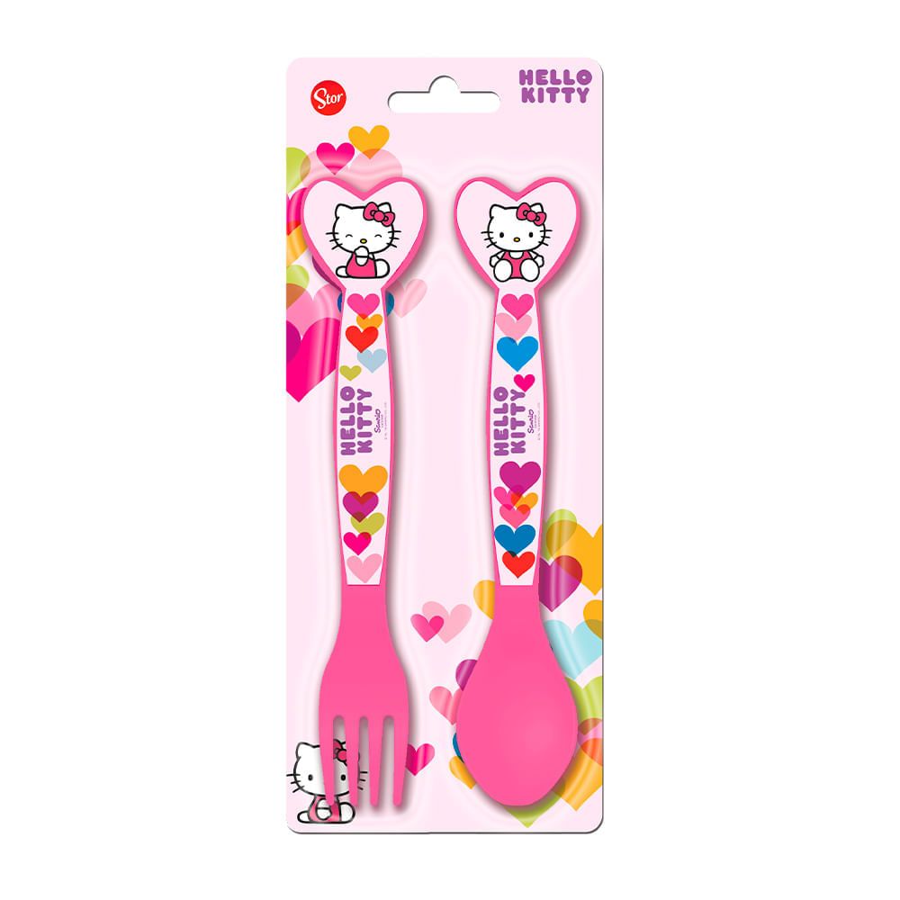 Cubiertos PP Pack X2 Hello Kitty