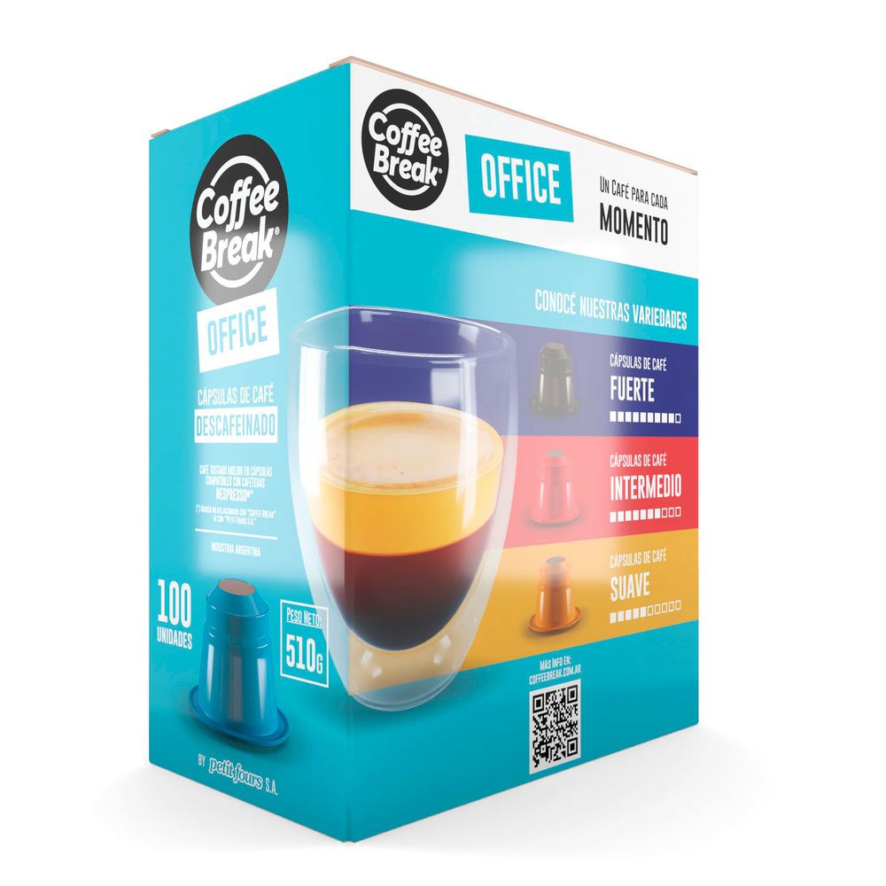 Capsulas Café Coffee Break Compatibles Nespresso x 100u Descafeinado
