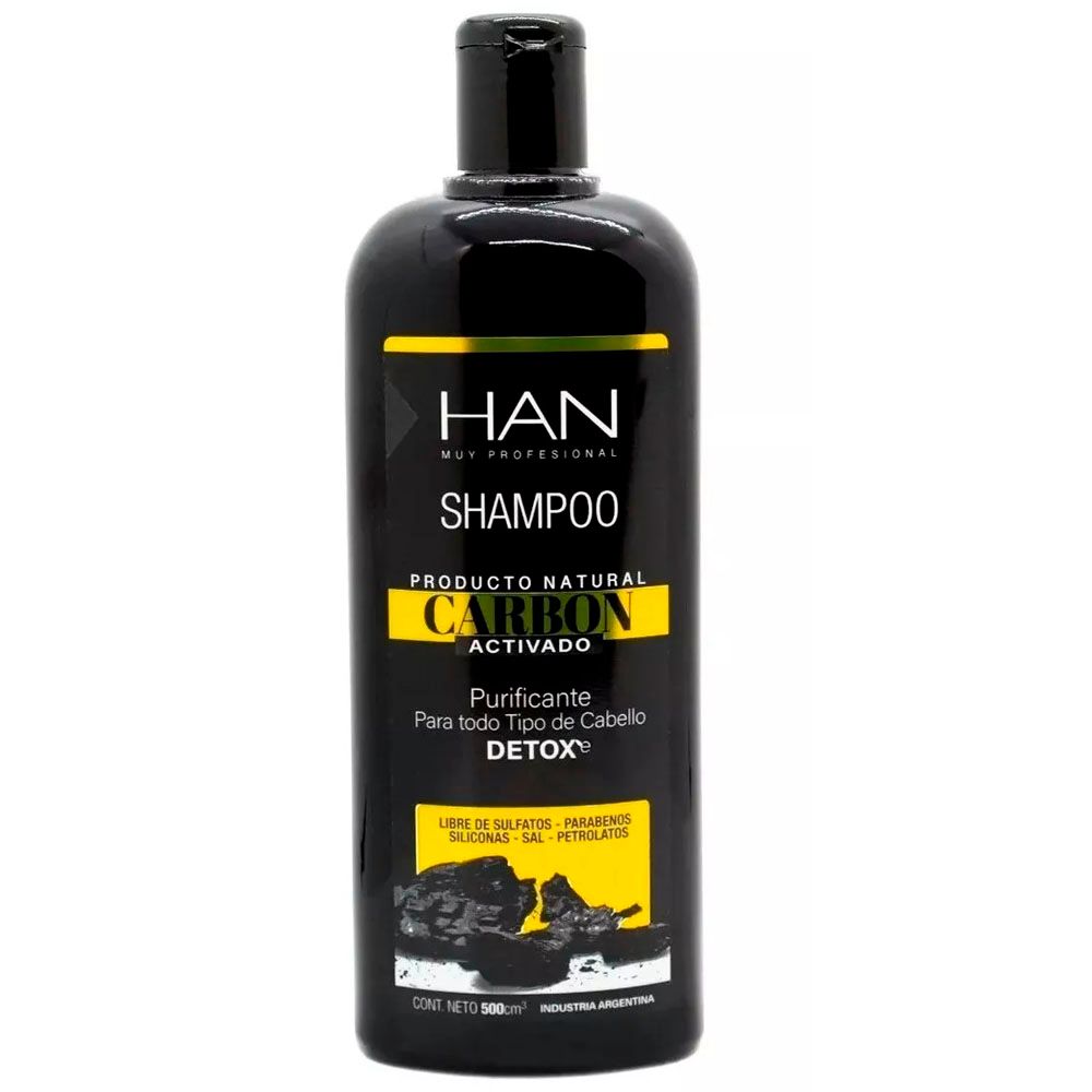 Han Shampoo Carbon Activado Purificante Detox X 500