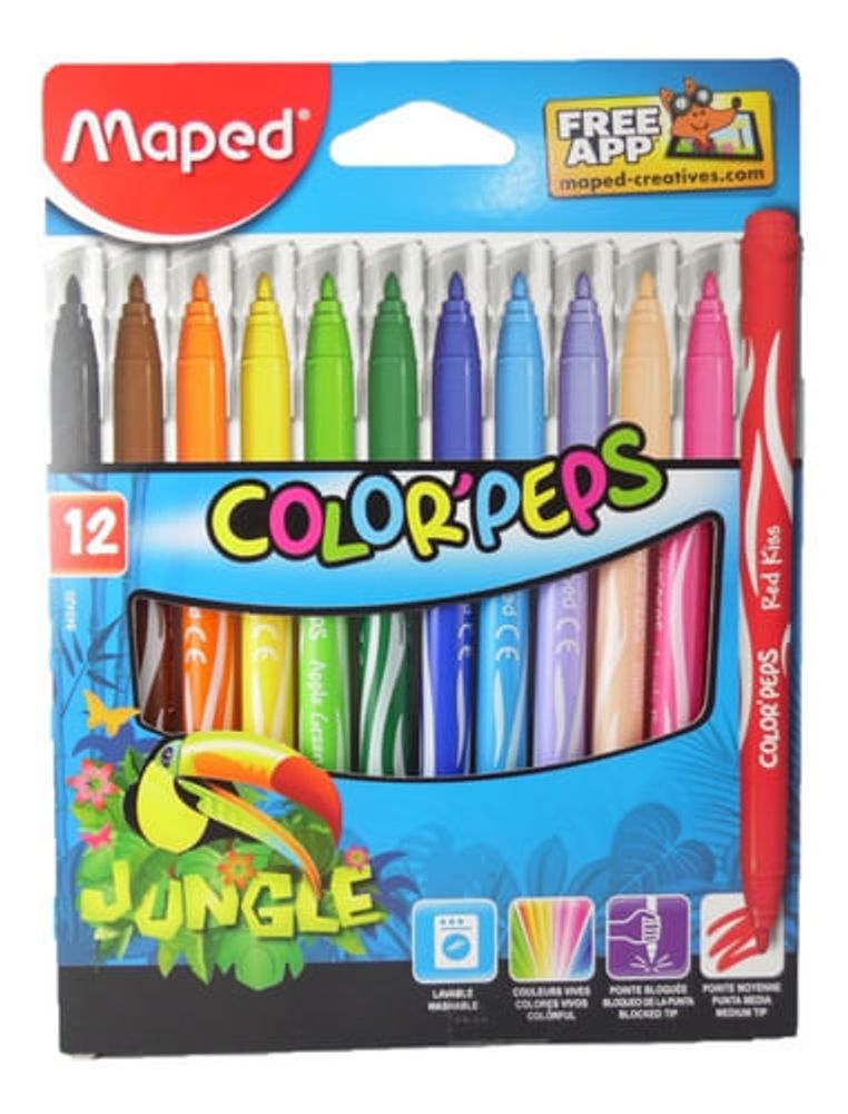 Maped Color Peps Jungle X12 Marcadores 845420