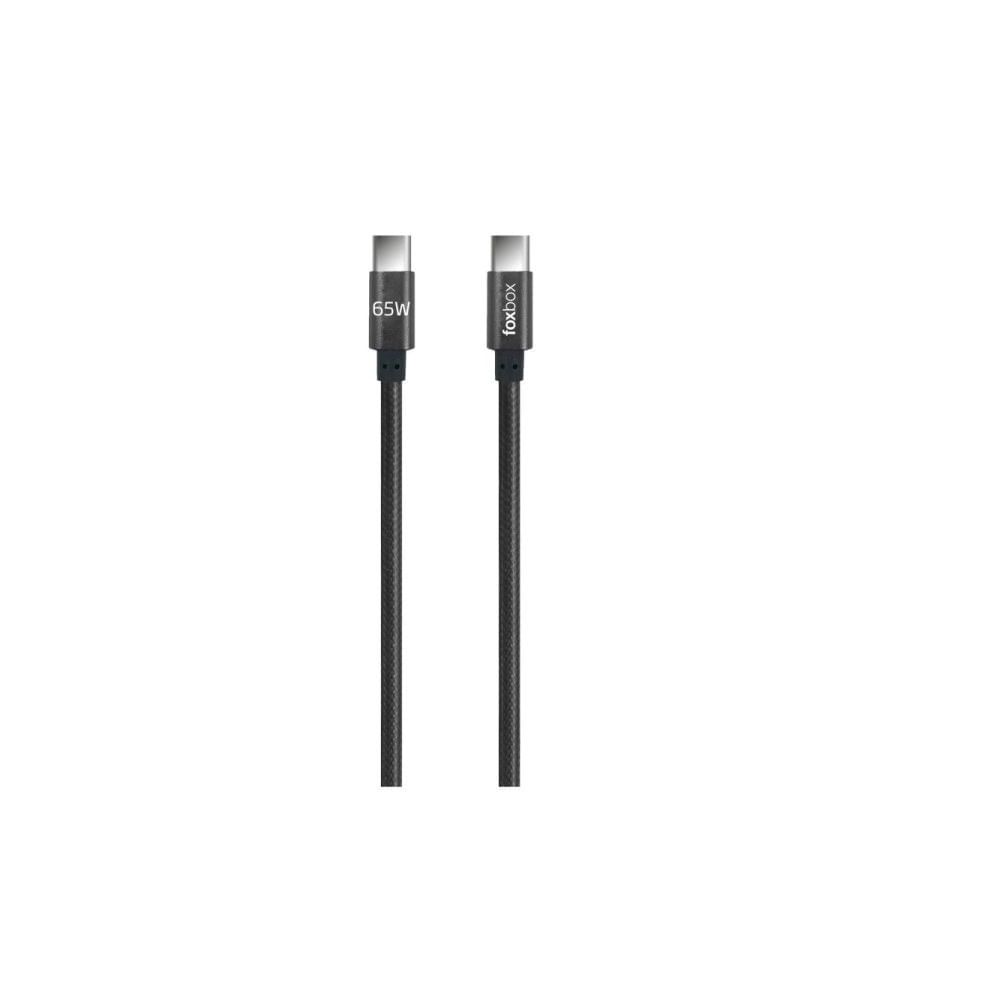 Cable Reforzado Foxbox Roundpro Typec-typec X 1 Mt Negro
