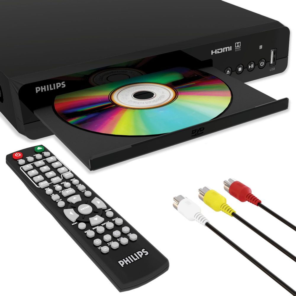 Reproductor de DVD Philips 1080P, puerto HDMI, entrada USB para todas ...