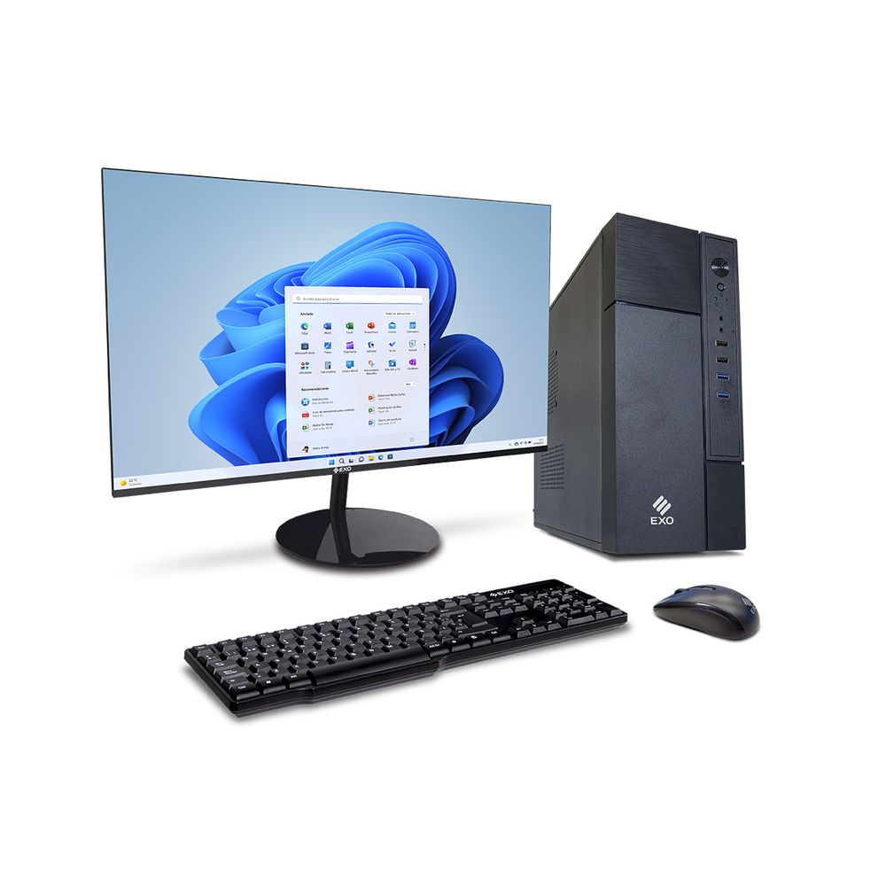 PC EXO READY Intel i3 12va Gen 8Gb 256SSD D6S3182 W11 Monitor 24