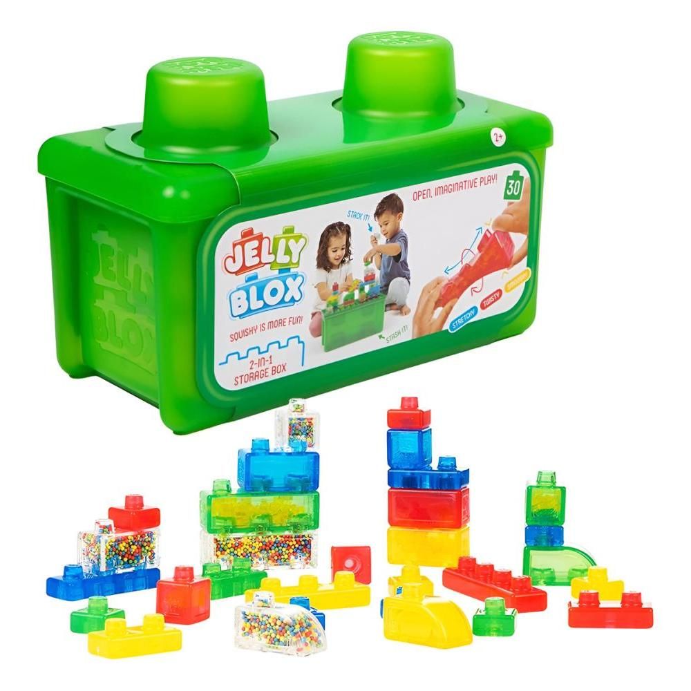 Jelly Blox Storage Box Bloques Blandos Sensorial 30 Pcs