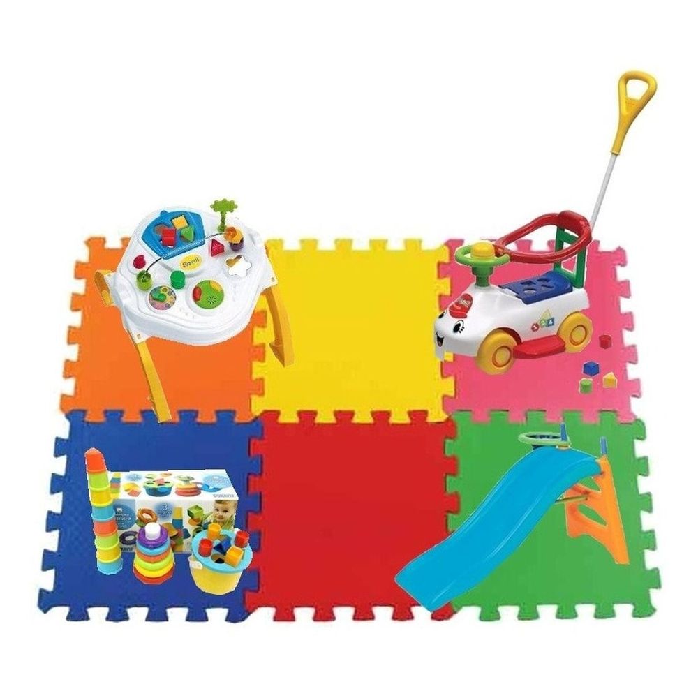 Plaza Blanda Pata Pata Didactico Tobogan 3 En 1 Mesa Didacti