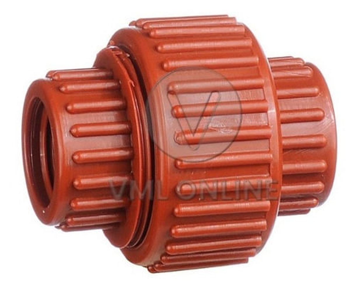 Union Doble De Polipropileno H-h 3/4 Para Agua Pack X10unid