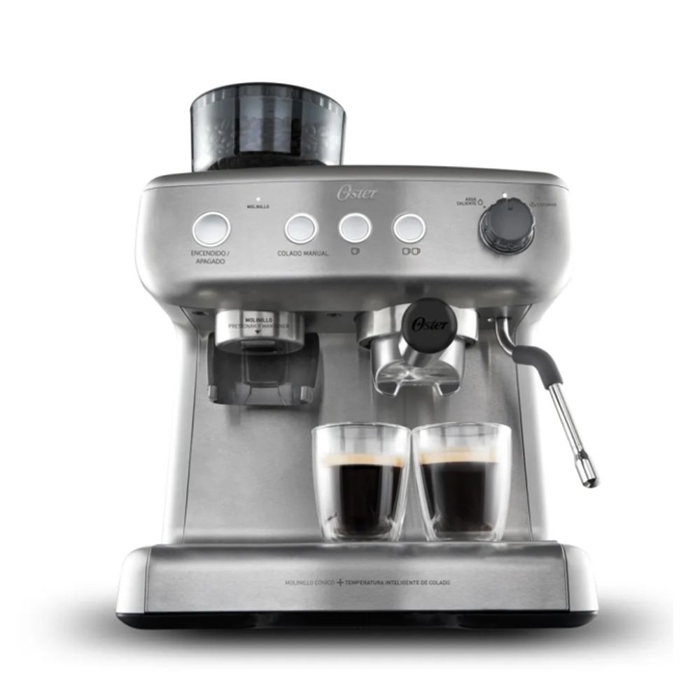 Cafetera Express Oster Silver con Molinillo (em7300)