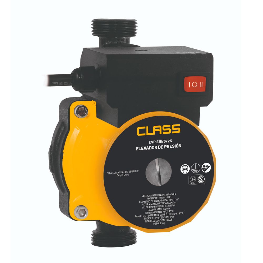 Bomba Elevadora De Presion 100W 1/8hp 25lts/min Class