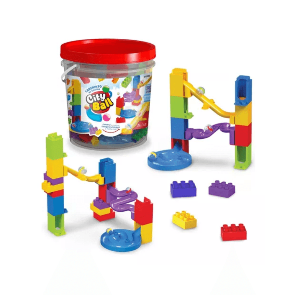 Laberinto De Bolitas City Ball En Balde Rasti 32 Piezas 3203
