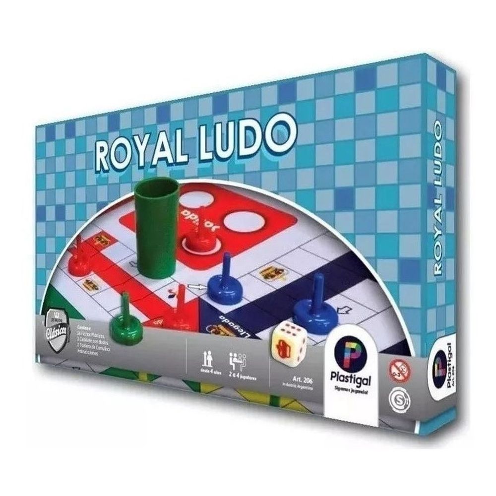 Juego De Mesa Royal Ludo Plastigal Juego De Recorrido Dado