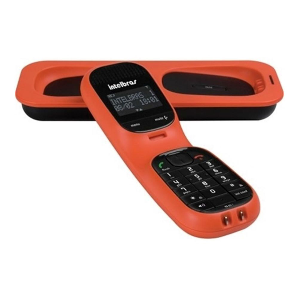 Teléfono Inalámbrico Intelbras TS80 Naranja