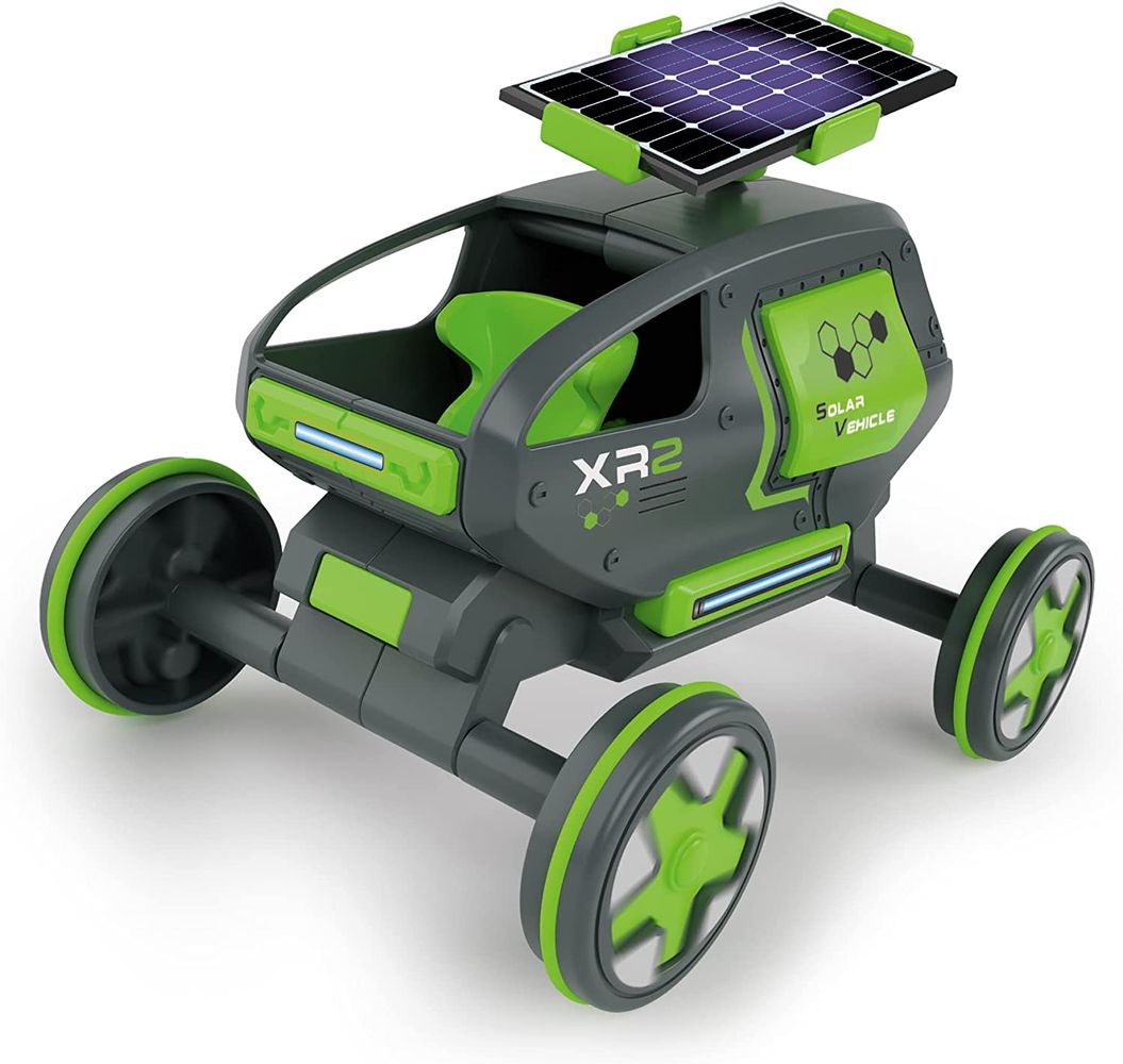 Xtrem Bots Playset 10 cm XR 2 Vehiculo para Construir con Panel Solar