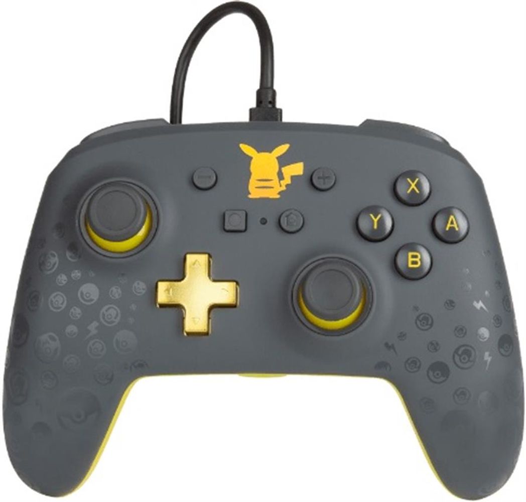 Gamepad Wired PowerA Enhanced Nintendo Switch: Pikachu Grey
