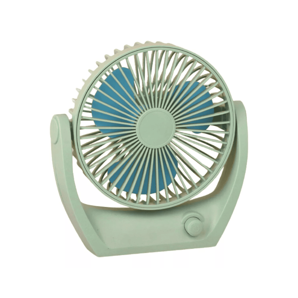 Ventilador Mini Portátil Recargable Con Base De Mesa Verde Claro VENTI ...