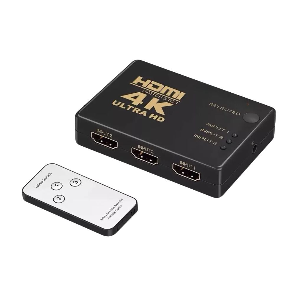Switch Selector Hdmi 3x1 Con Control Definición 4k Dinax DX-SWHDMI31