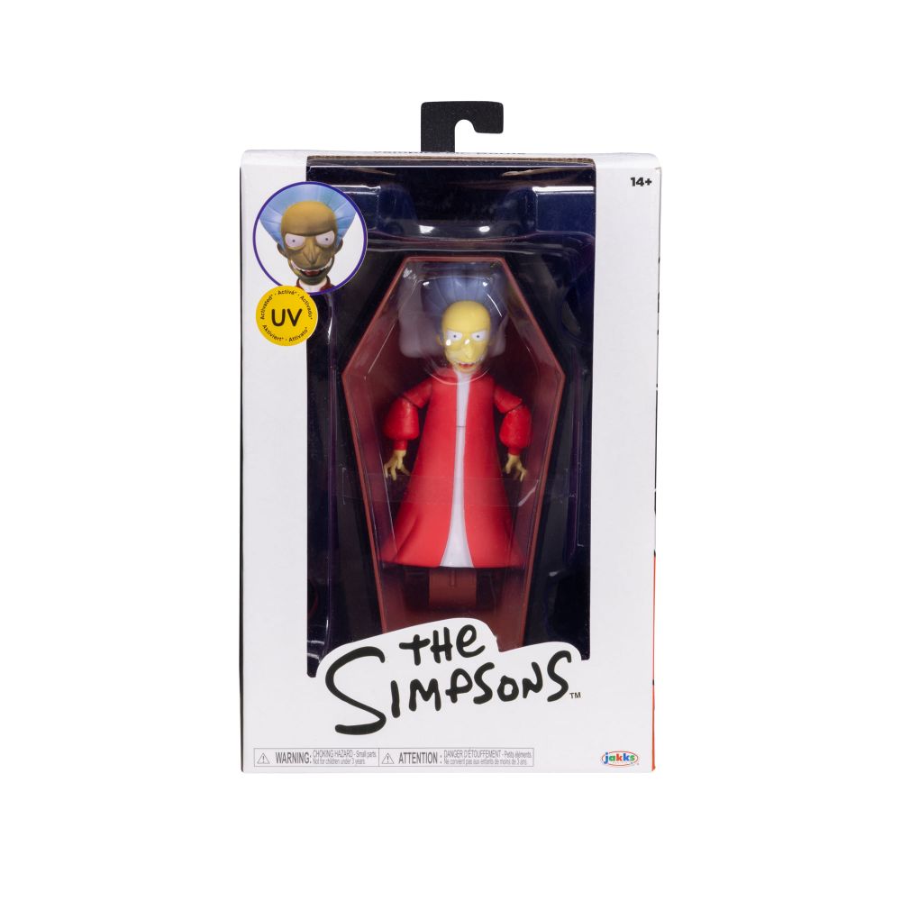 Los Simpsons Figura 13cm Premium Count Burns Articulado Rayos UV