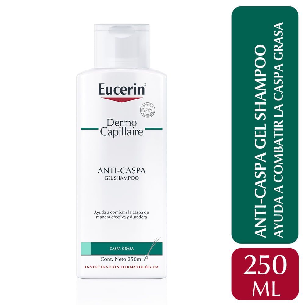 Shampoo gel anticaspa Eucerin DermoCapillaire para dermatitis ...