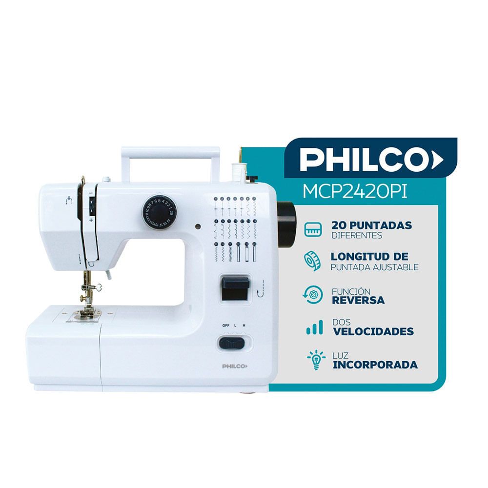 Maquina De Coser 20 puntadas Philco MCP2420