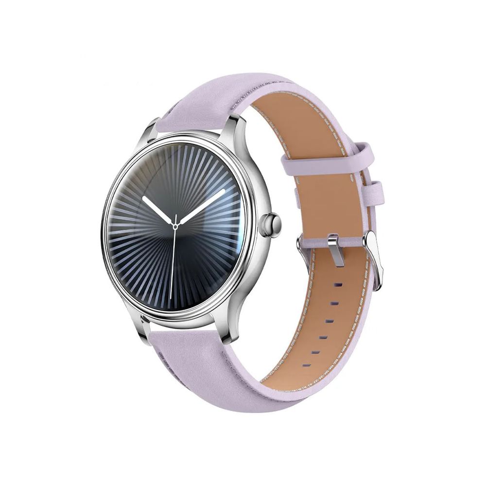 Smartwatch Colmi L28 modelo violeta con correa de silicona y cuero