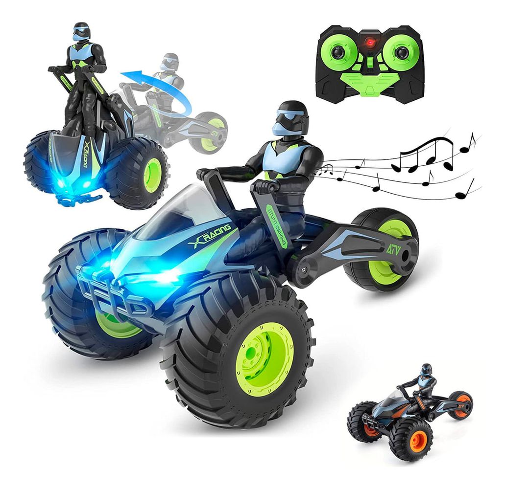 Moto Juguete Radio Control Recargable Posiciones Luz Sonido