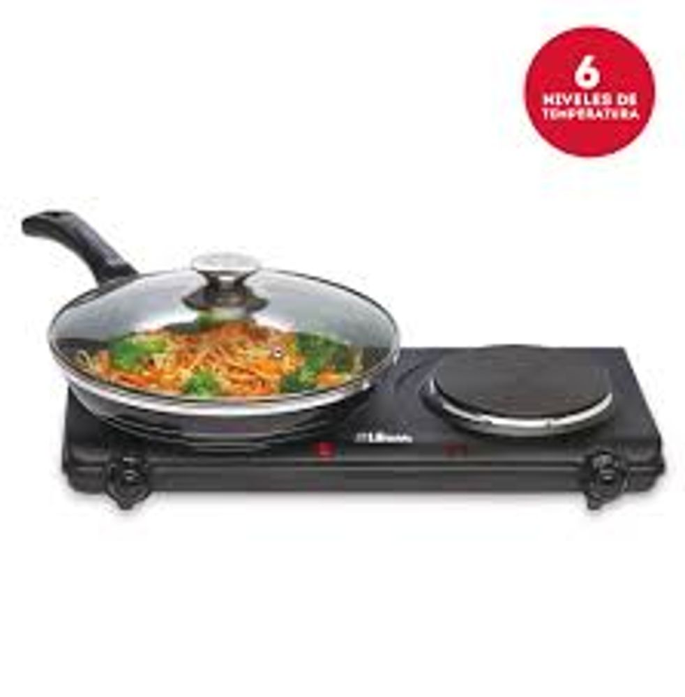 Anafe Electrico Liliana 2 Hornallas Aa902 800-1600 Watts