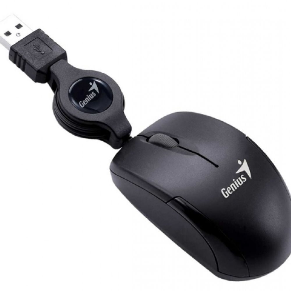 GENIUS MOUSE MICRO TRAVELER RETRáCTIL V2 USB BLACK