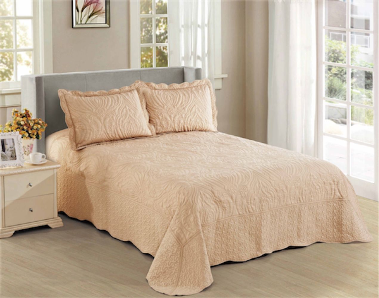 Cover Quilt Liso Amarelo King Natural