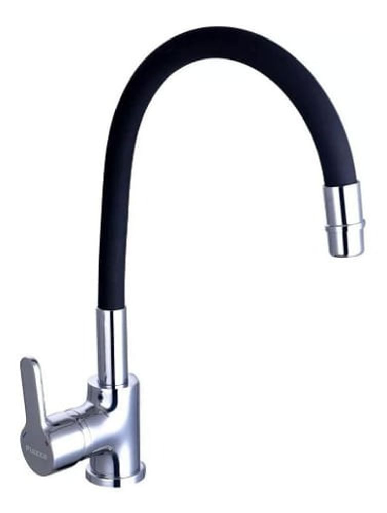 Griferia Cocina Monocomando Piazza Negro 10016 Flexible