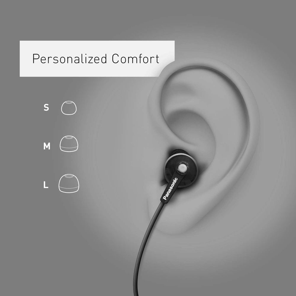 Panasonic ErgoFit Wired Earbuds, In-Ear Headphones