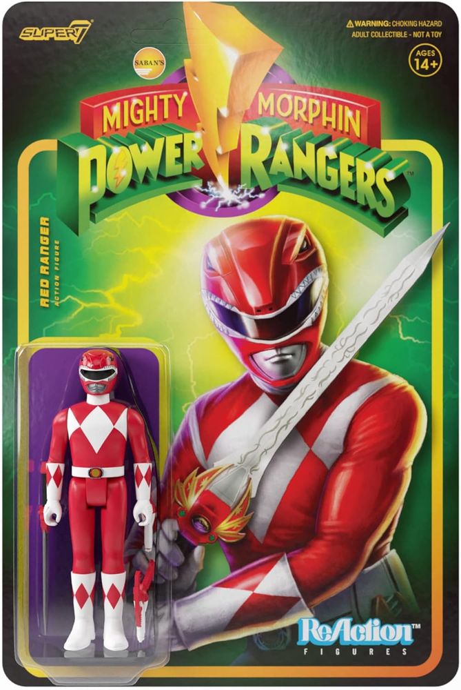 Super 7 Figura Reaction Wave 1 Red Ranger
