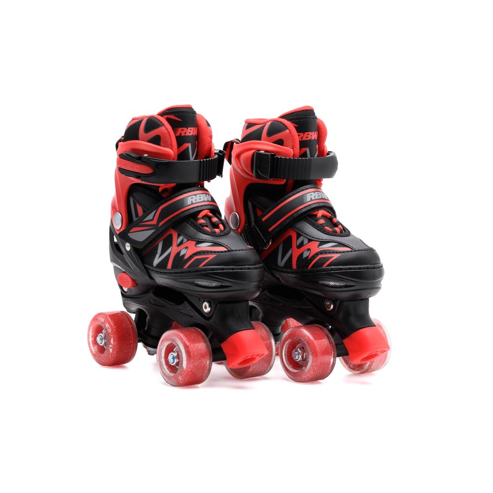 Patin 4 Ruedas Extensible RBW Tiki Con Protecciones Rainbow Rojo S