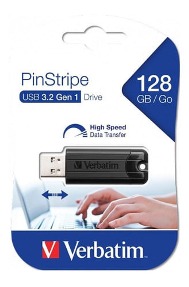 Pendrive Verbatim 128gb Store And Go V3 Usb 3.0 Pinstripe