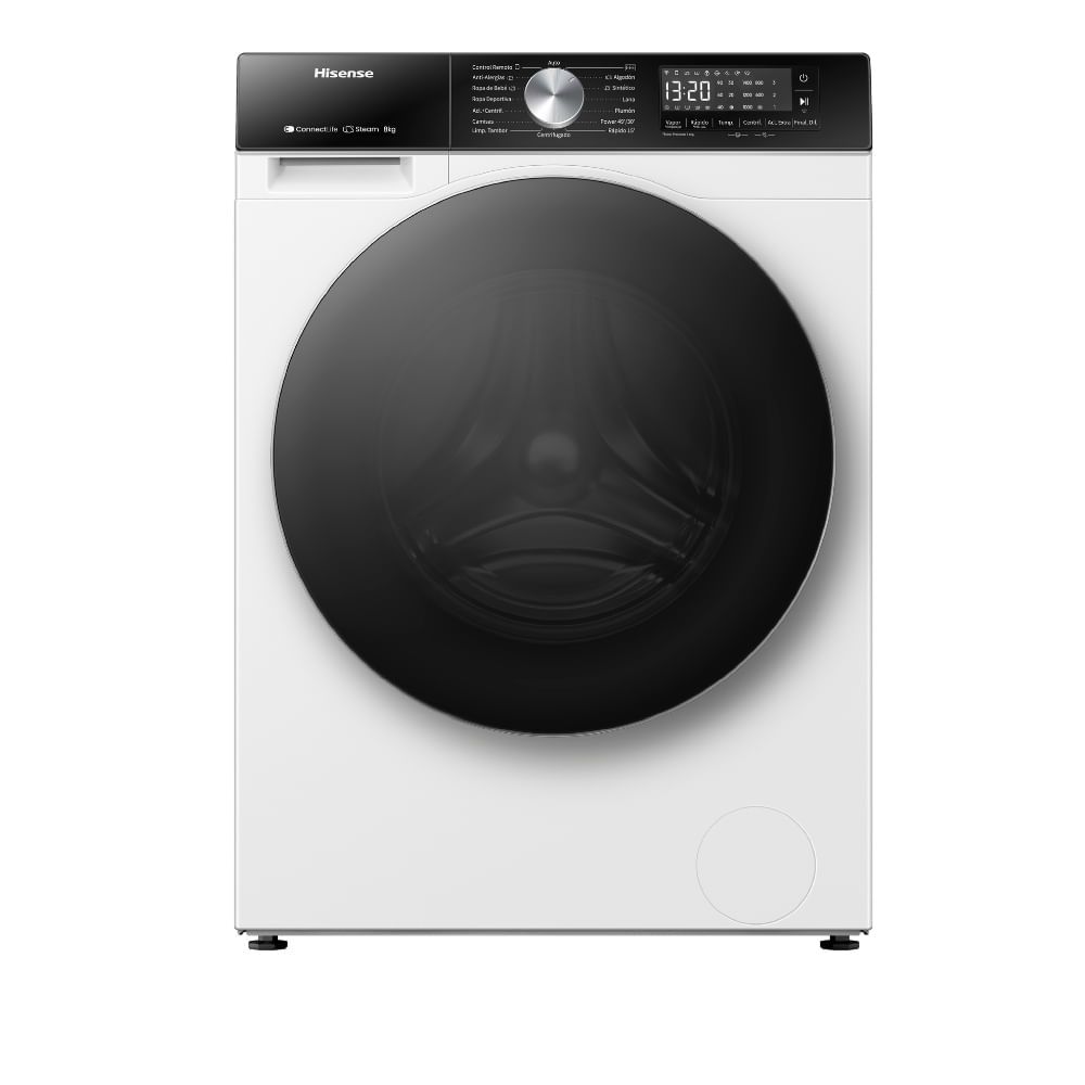 Lavarropas Hisense Inverter 8kg Smart 3S Blanco WF3S8043BW