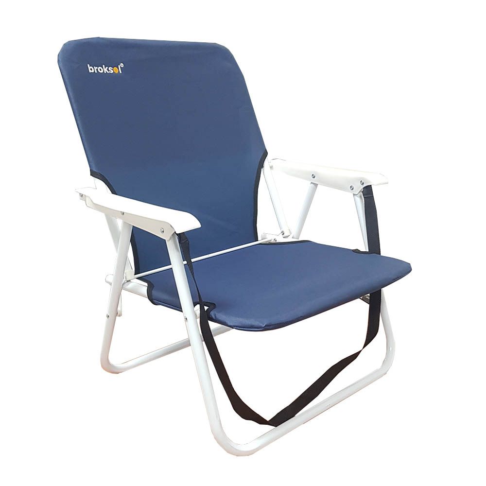 Sillon Reposera Playero Bajo Plegable Azul Broksol
