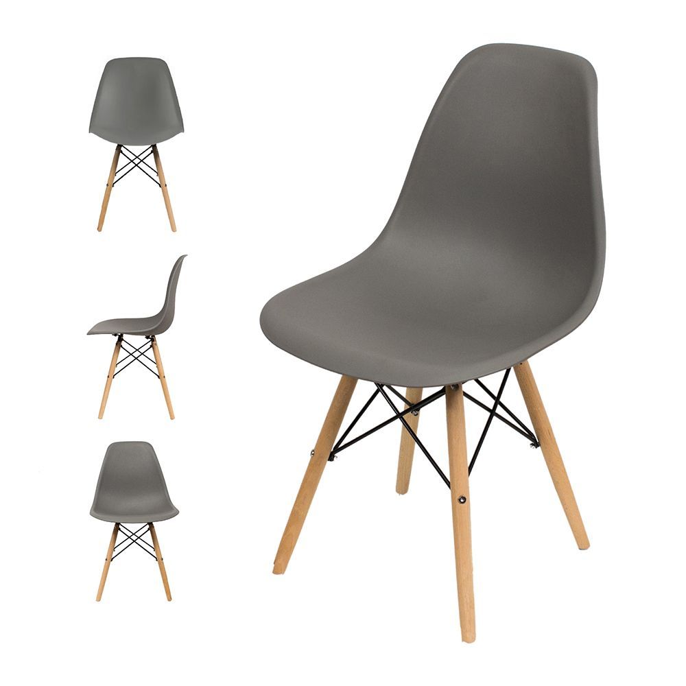 Silla Eames Gris 4 Unidades