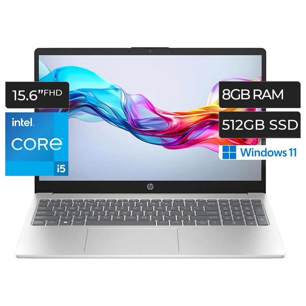 Notebook HP 15 Procesador Intel Core i5 8GB 512GB SSD Pantalla 15.6 ...