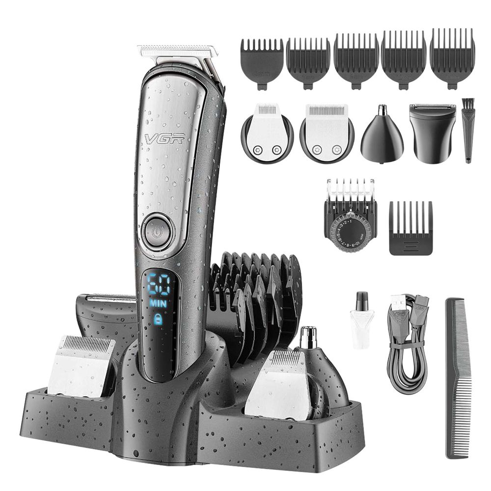 Máquina Cortar Pelo Barba Nariz Grooming 5en1 VGR V-105 Ipx6