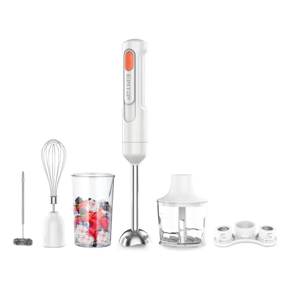 Multifuncion Minipimer 5 En 1 Cocina Inalambrico Mixer Usb-c Blanco