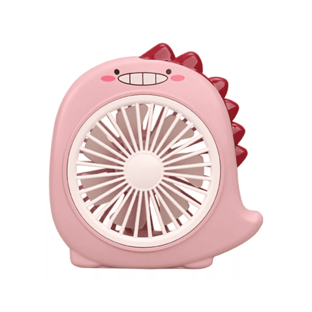 Ventilador Mini De Mesa Portátil Recargable Rosa VENTI-CS1229 Dinax